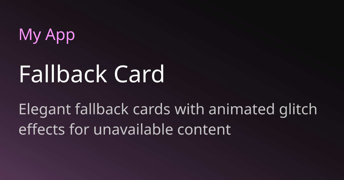 Fallback Card