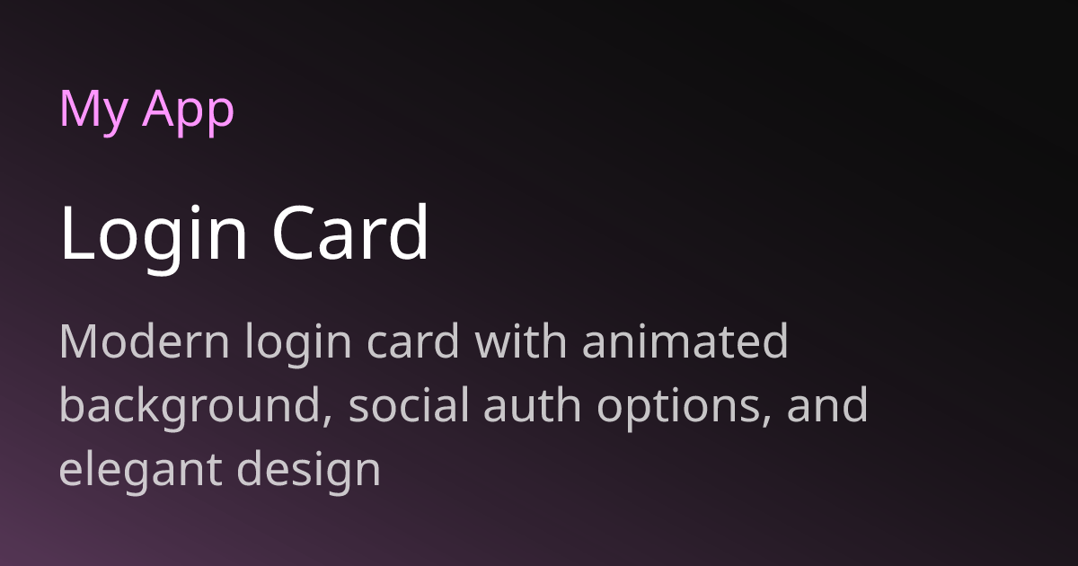 Login Card